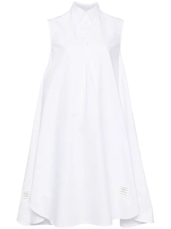 Thom Browne Sleeveless Button-down Collar Day Dress