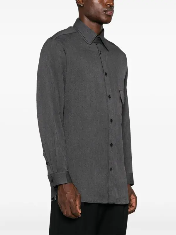 Yohji Yamamoto Herringbone-pattern Shirt