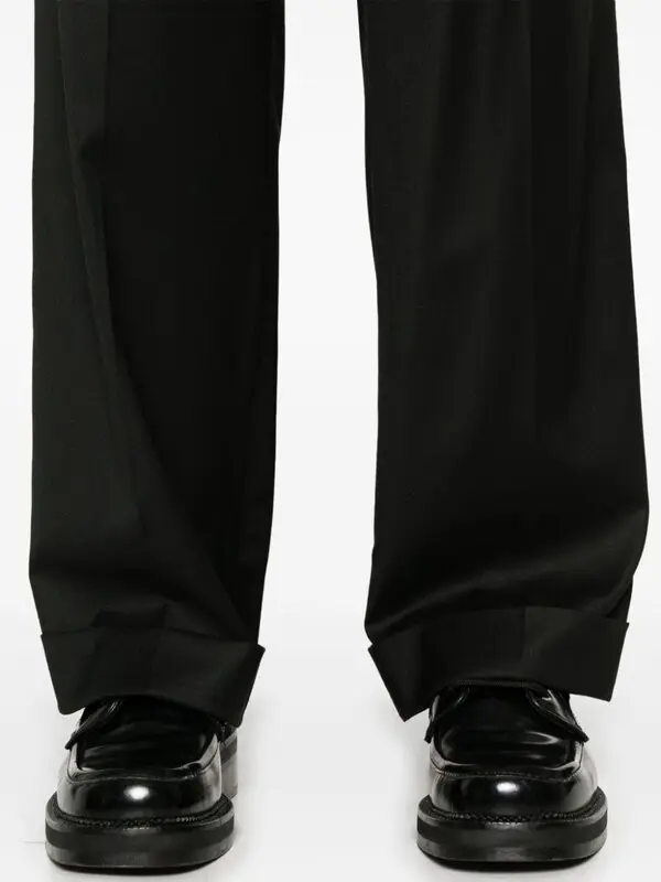 PT TORINO Pleat-detail Trousers - Black