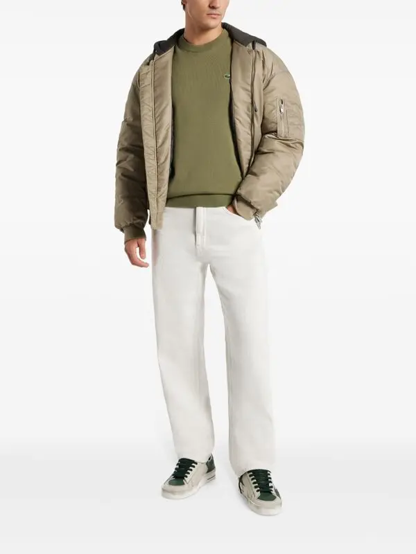 Lacoste Logo-patch Cotton Jumper - Green