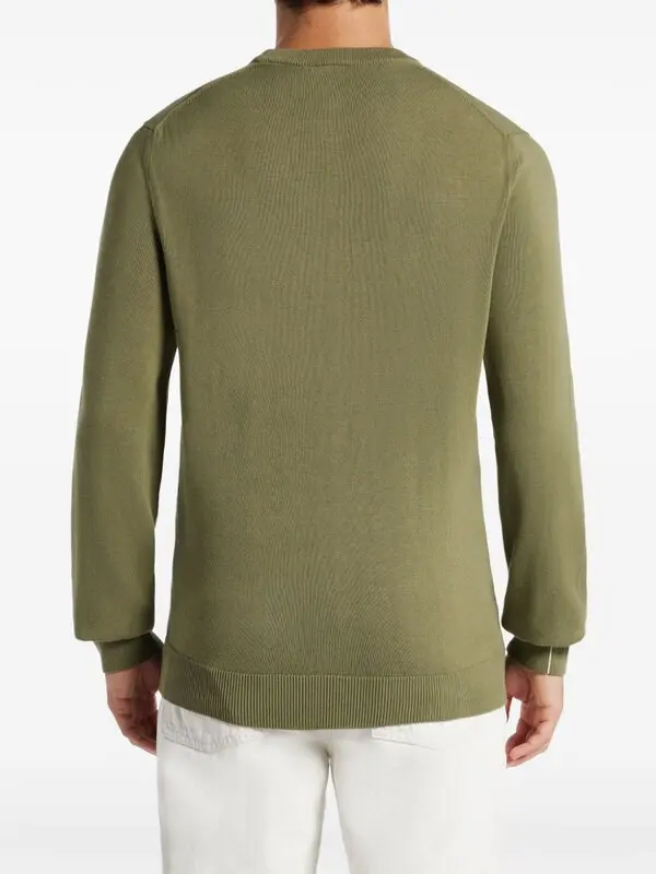Lacoste Logo-patch Cotton Jumper - Green