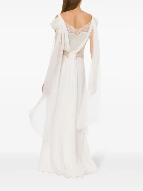 satin lace prom dresses Drape-Back Long Satin Prom Dress: CL7446 Navy / 2 main image 1