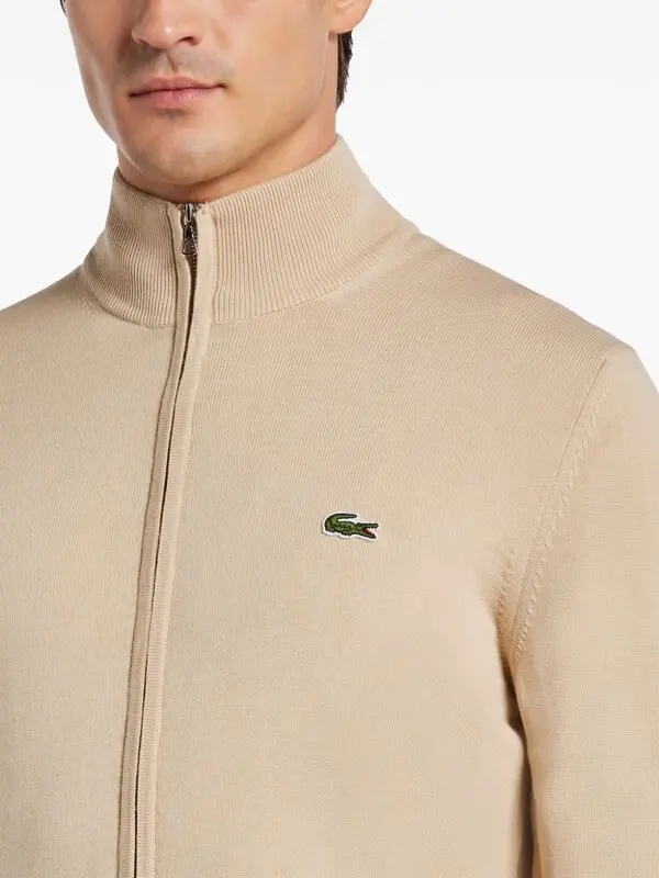 Lacoste Logo-patch Zip-up Cardigan