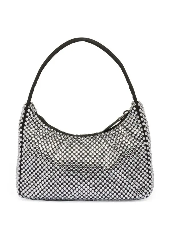 Prada Re-edition Crystal-embellished Mini Bag - Black