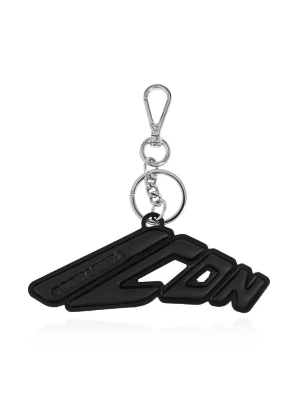 Dsquared2 Logo-plaque Keyring - Black