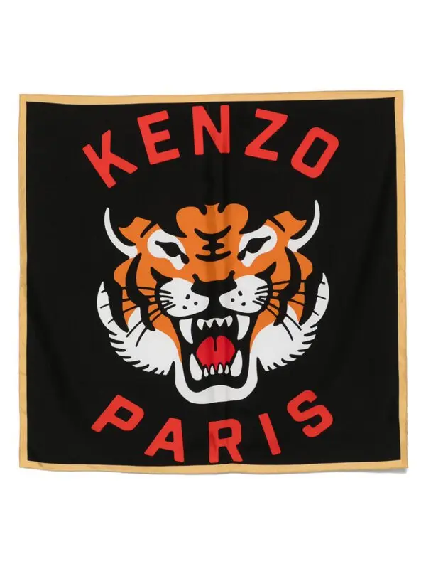 Kenzo Lucky Tiger Scarf - Black