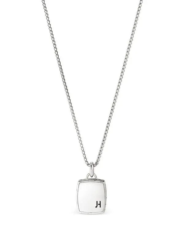 John Hardy Sterling Tag Sapphire Necklace - Silver