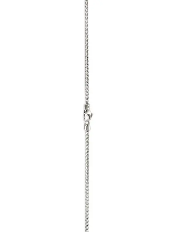 John Hardy Sterling Tag Sapphire Necklace - Silver