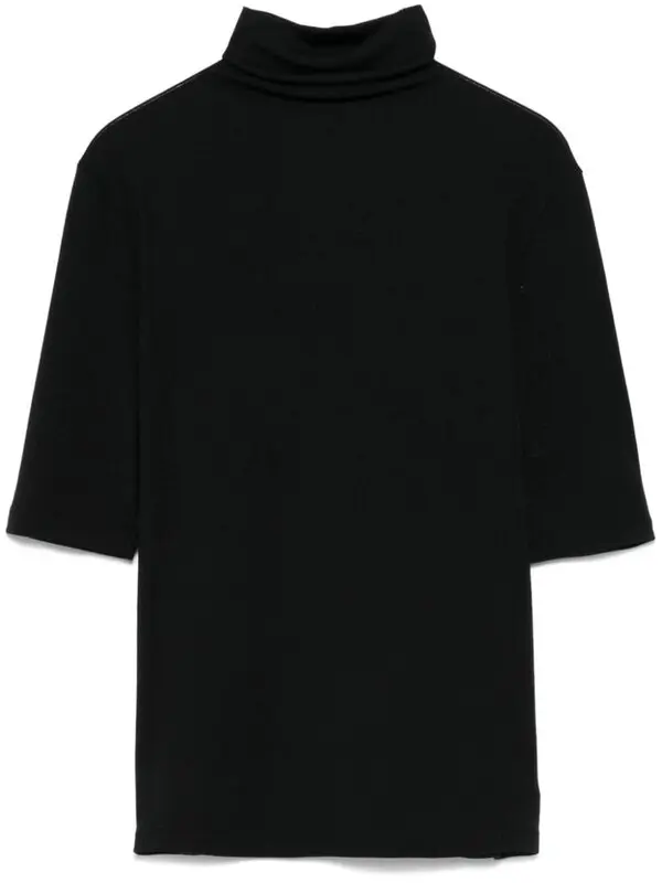 Vince Elbow-sleeve Roll-neck Top