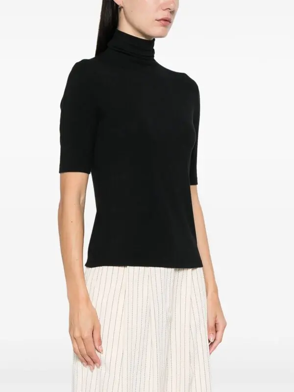 Vince Elbow-sleeve Roll-neck Top
