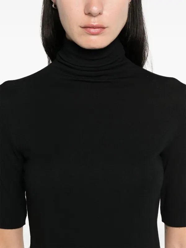 Vince Elbow-sleeve Roll-neck Top