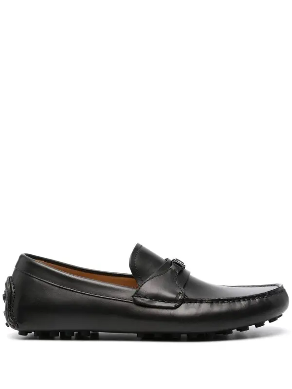 FERRAGAMO Gancini Plaque Loafers