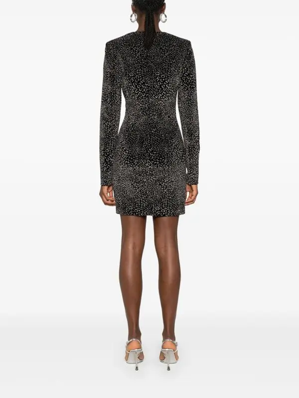 GENNY Animalier Velvet Mini Dress