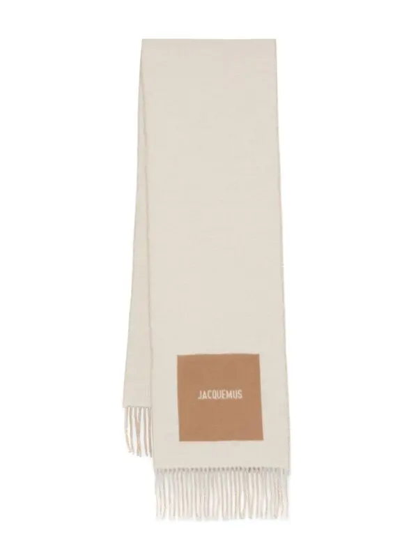 Jacquemus L'echarpe Rond Carre Scarf - Neutrals