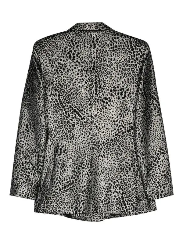 GENNY Animalier Double-breasted Blazer