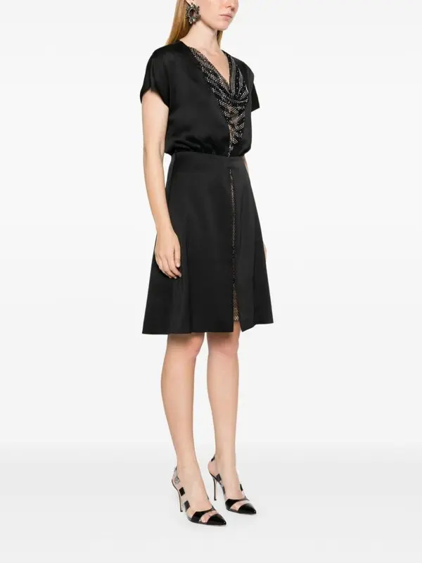 GENNY Rhinestone-embellished Mini Dress