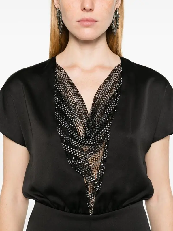 GENNY Rhinestone-embellished Mini Dress