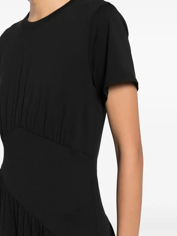 FRAME Gathered Seam Short Sleeve Dress