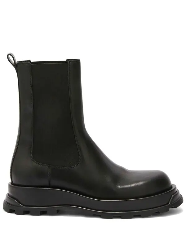 JIL SANDER Leather Ankle Boots
