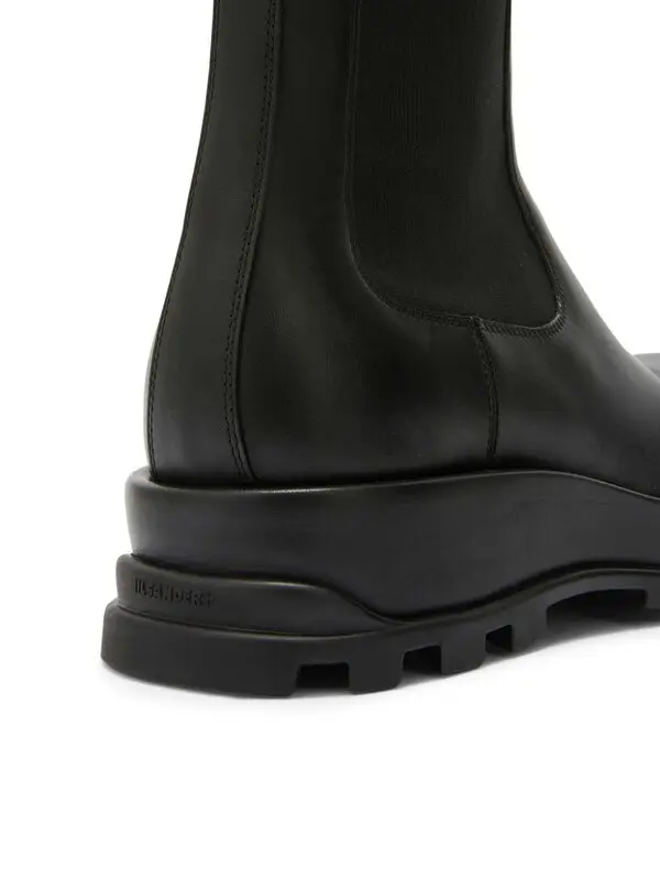 JIL SANDER Leather Ankle Boots