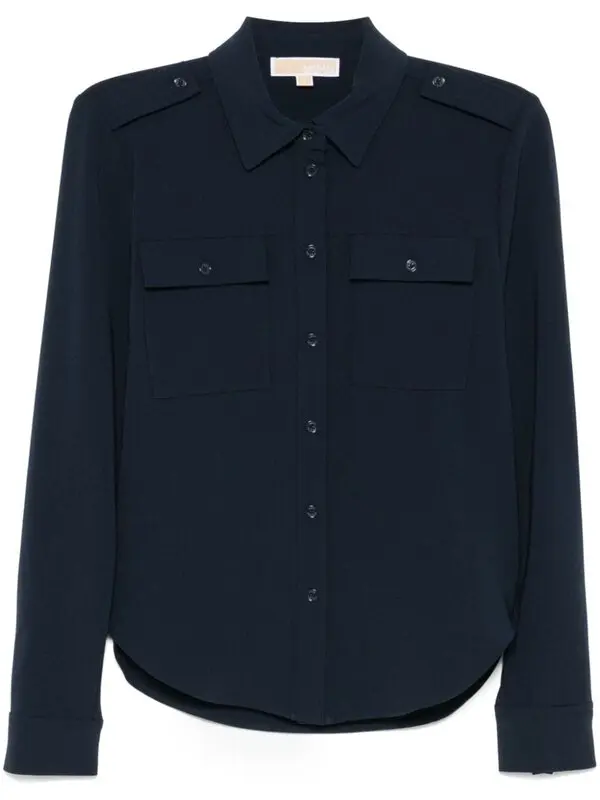Michael Kors Crepe Shirt - Blue