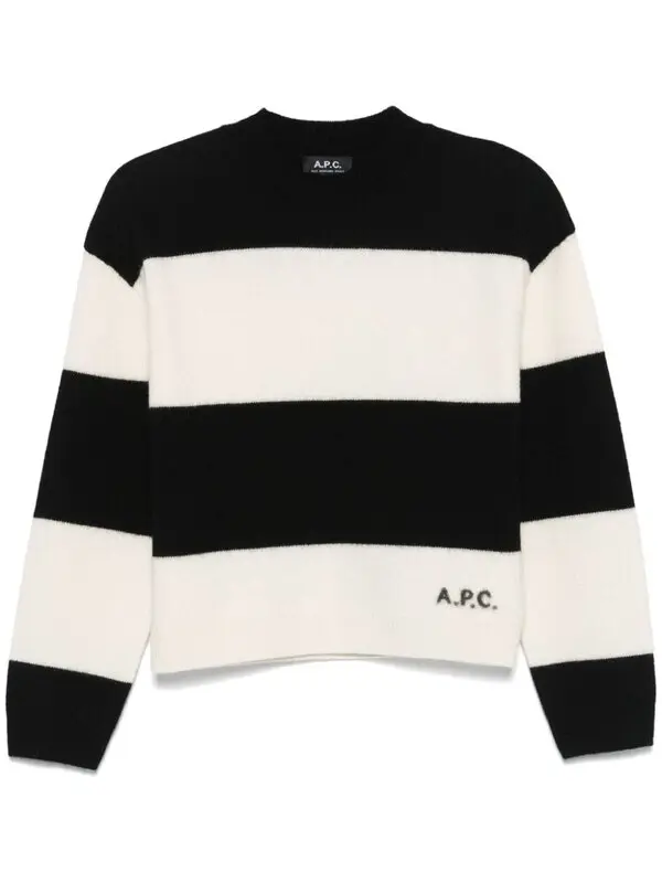 A.p.c. Penny Striped Sweater - Black