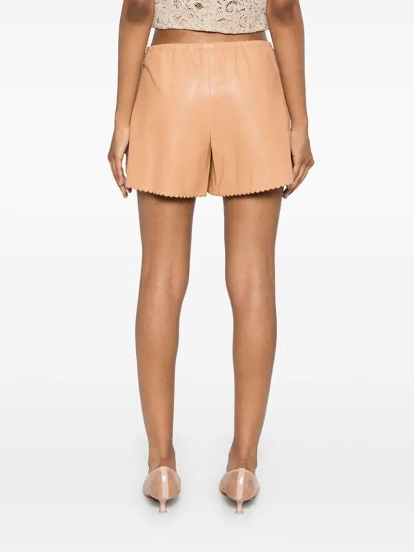 Blumarine Vented Leather Shorts