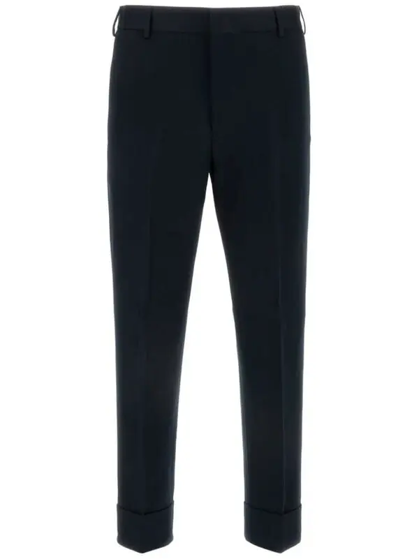 PT TORINO Tapered Cotton Trousers - Blue