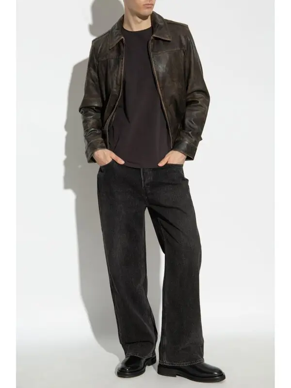 ALLSAINTS Alkan Leather Jacket - Brown