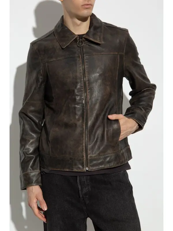 ALLSAINTS Alkan Leather Jacket - Brown
