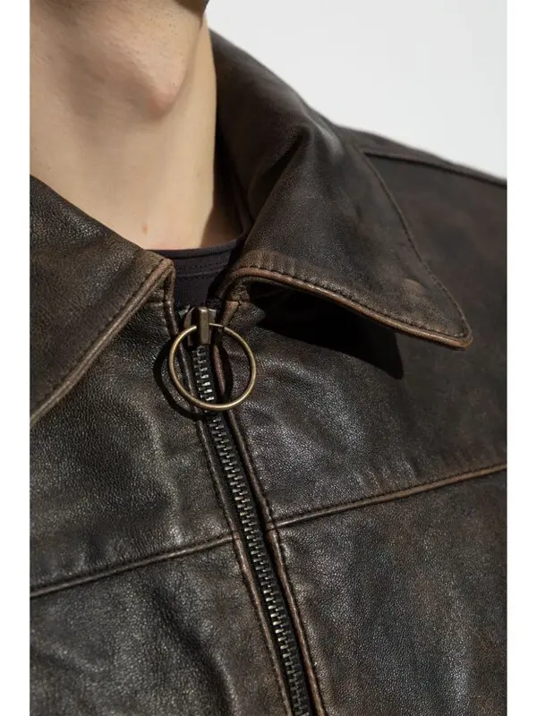 ALLSAINTS Alkan Leather Jacket - Brown