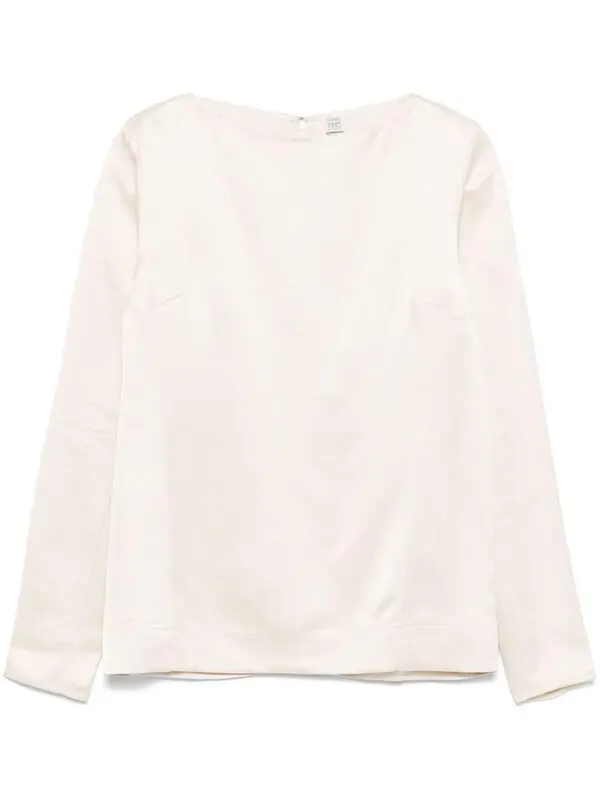TOTEME Long-sleeve Satin Top