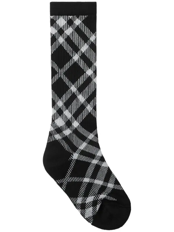 Burberry Check-print Socks - Black