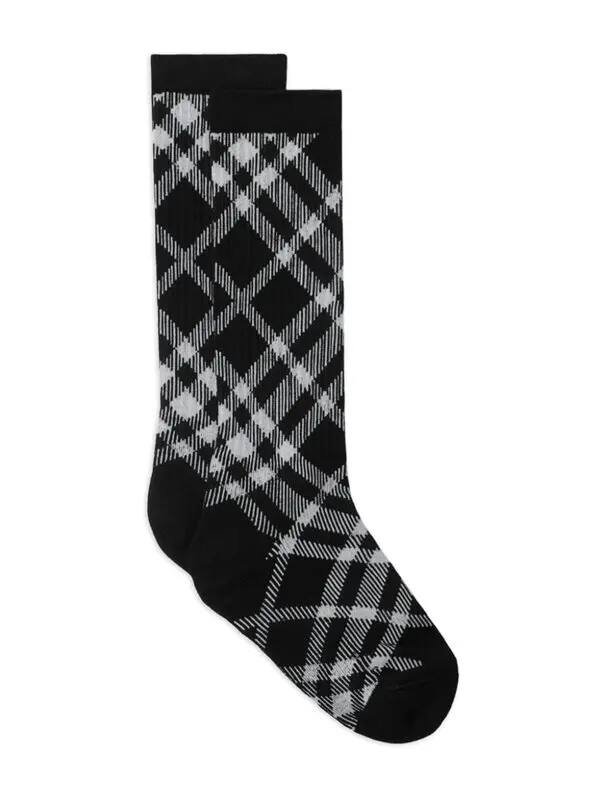 Burberry Check-print Socks - Black