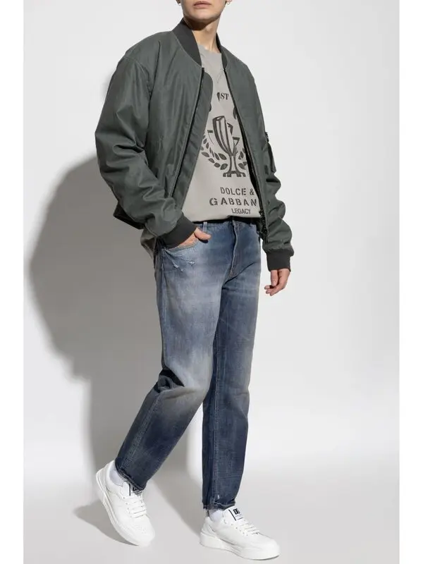 Dolce & Gabbana Classic Flight Bomber Jacket - Grey