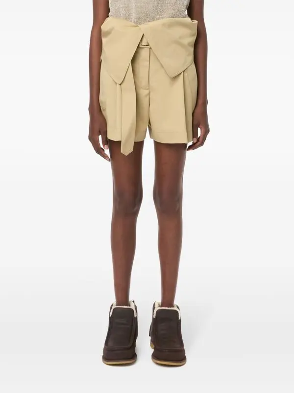 JW Anderson Fold-over Trench Shorts - Neutrals