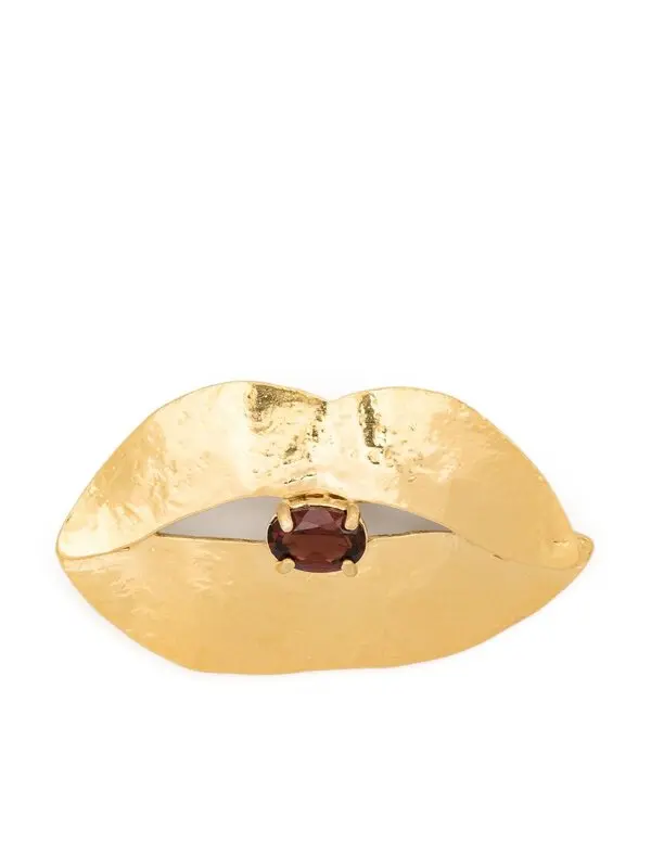 WOUTERS & HENDRIX Small Lip Brooch - Gold
