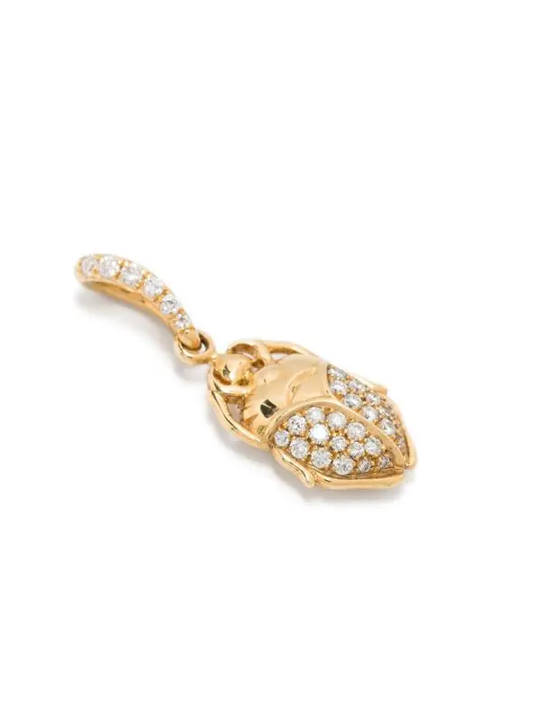 AURÉLIE BIDERMANN 18kt Yellow Diamond Beetle Pendant