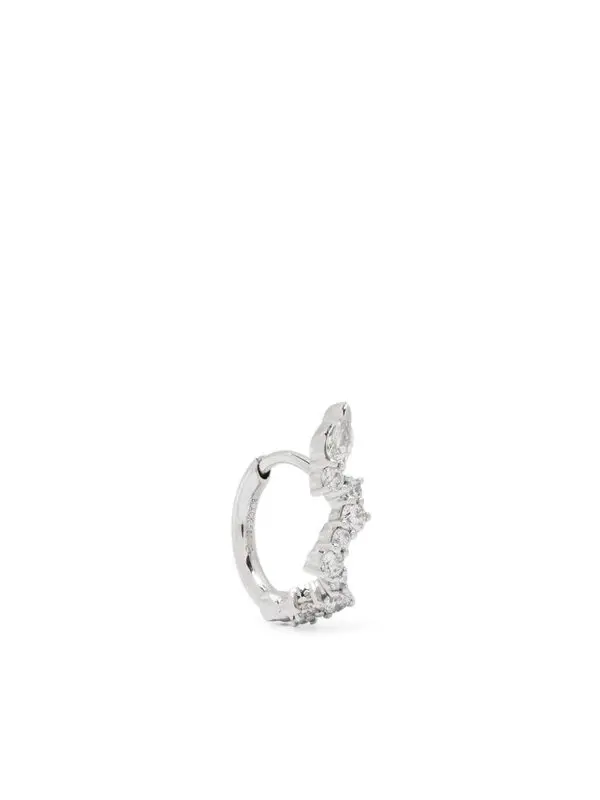 MARIA BLACK 14kt White Gold Diamond Earring - Silver