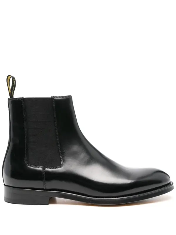 DOUCAL'S Leather Chelsea Boots - Black