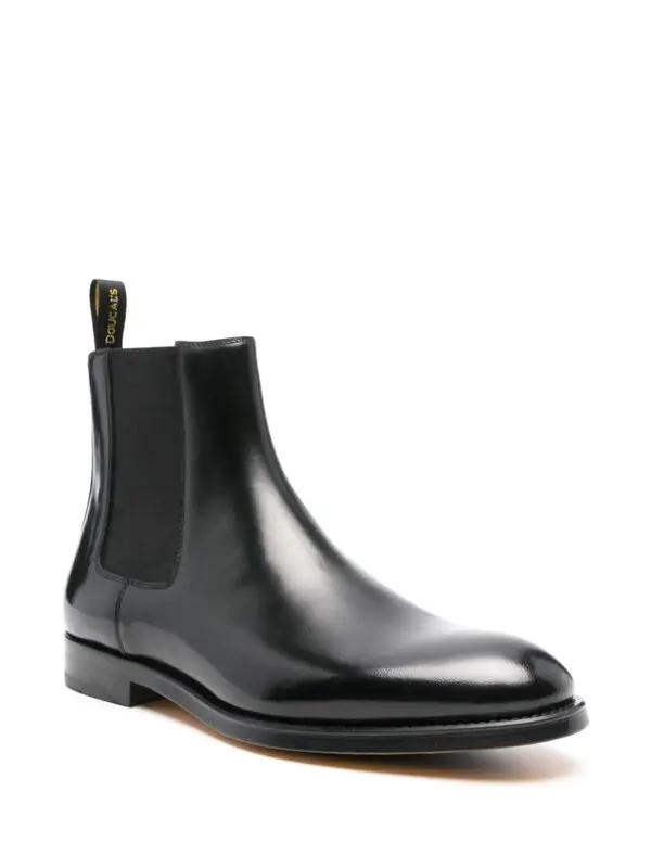 DOUCAL'S Leather Chelsea Boots - Black