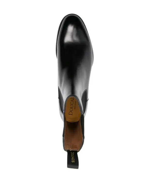 DOUCAL'S Leather Chelsea Boots - Black