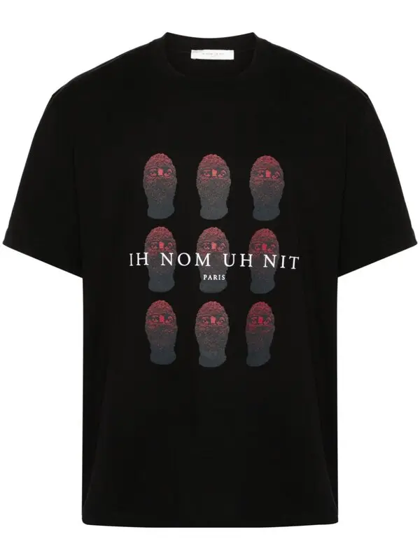 IH NOM UH NIT Red Masks-print T-shirt