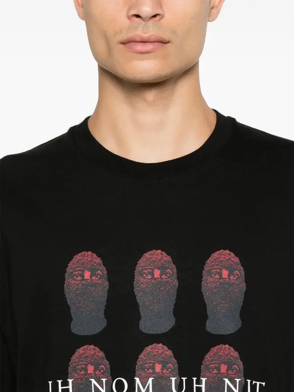 IH NOM UH NIT Red Masks-print T-shirt