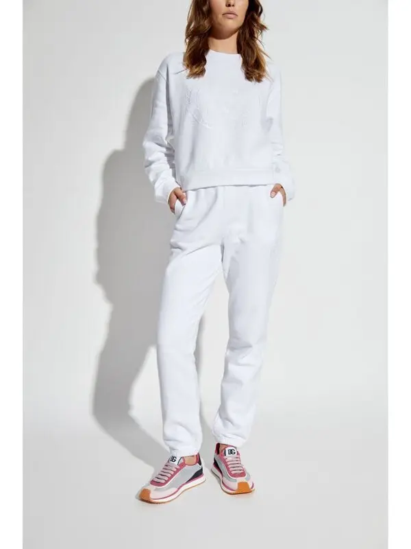 Dolce & Gabbana Logo-embroidered Track Pants - White