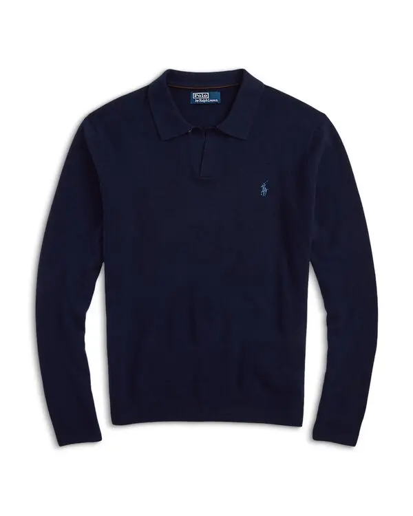Polo Ralph Lauren Regular Fit Wool Polo Sweater - Blue