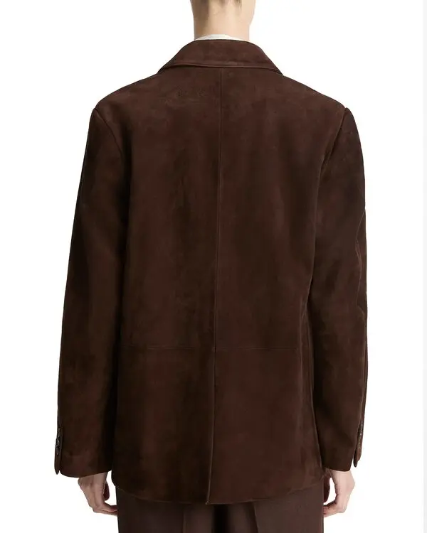 Vince Suede Two-button Blazer - Chocolate