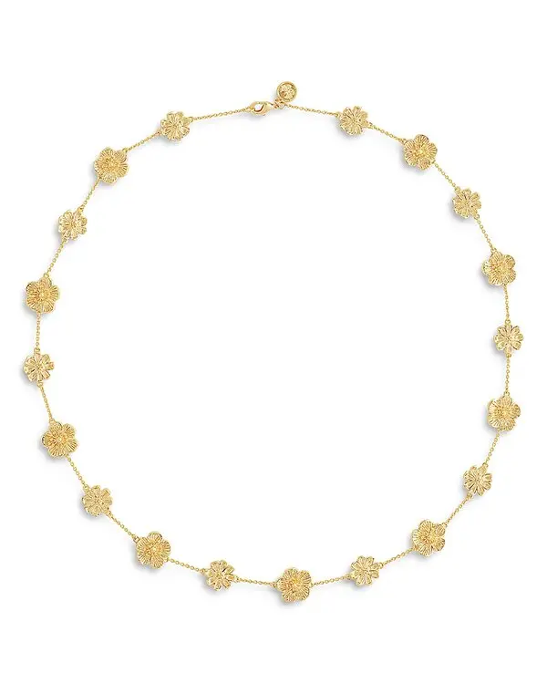 ANABEL ARAM Wildflower Station Statement Necklace - Gold