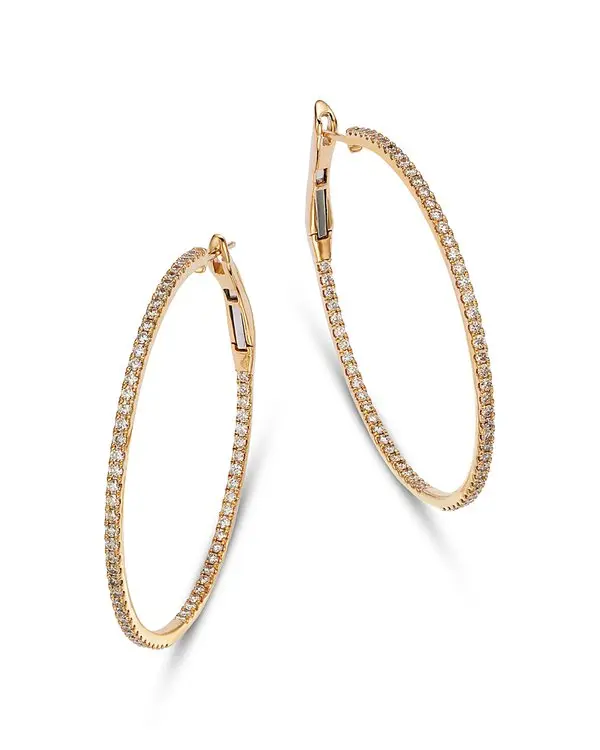Bloomingdale'S Diamond Hoop Earrings 2.25 Tcw In 14k Yellow - Gold
