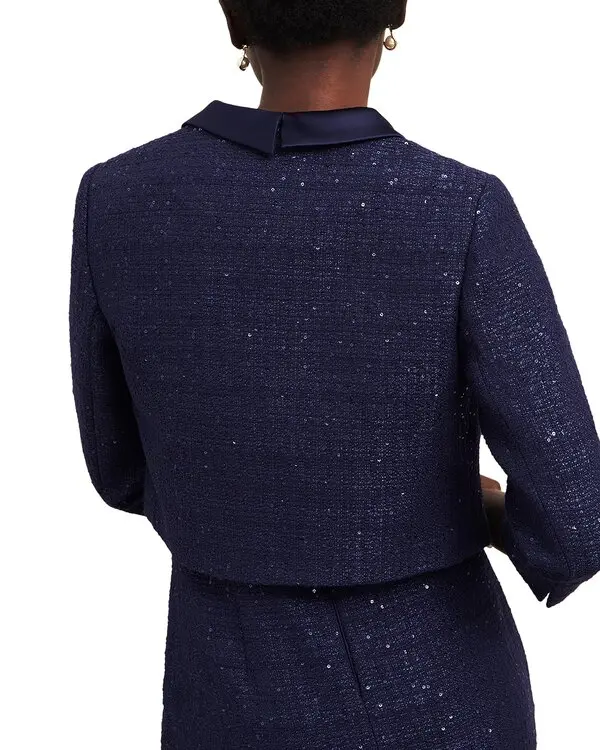 HOBBS LONDON Prisha Tweed Jacket - Midnight Navy